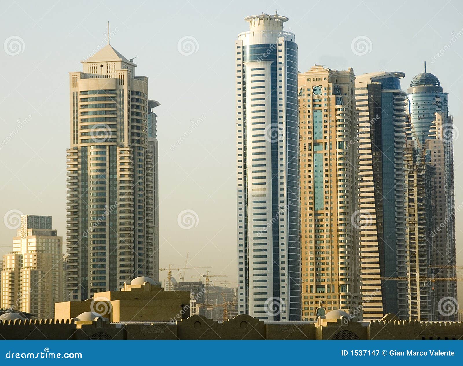 Sky scrapers in Dubai stock image. Image of corporate - 1537147