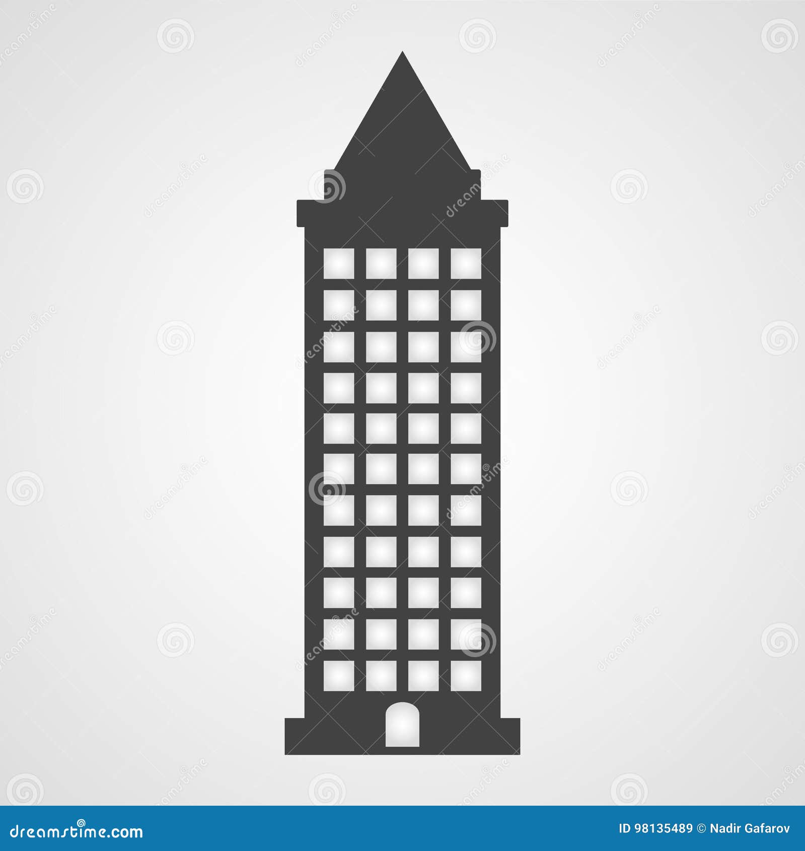 Sky scrapper Building icon stock illustration. Illustration of modern ...