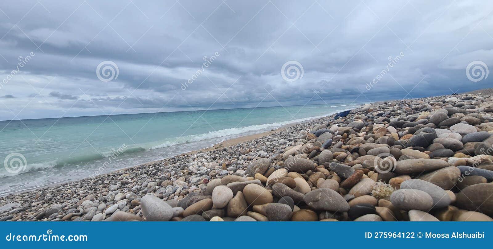 Sky and Sea and Beach in Oman Stock Photo - Image of stone, oman: 275964122
