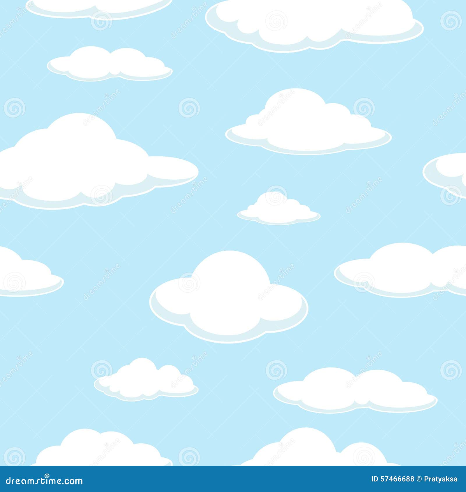 Sky Seamless Background. Cloud Seamless Background. Good Day. Clear ...