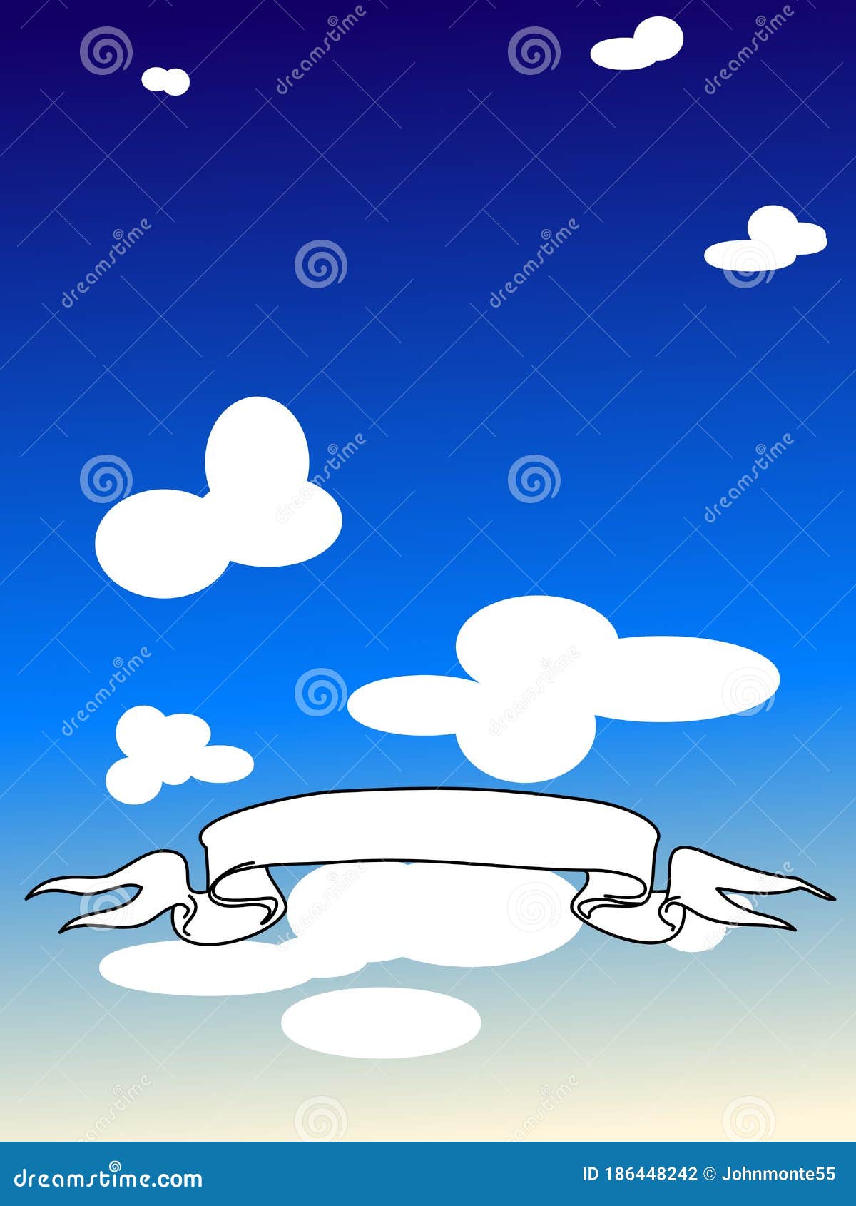 Beautiful Clouds Design and Banner for Poster or Flyer Stock Vector ...