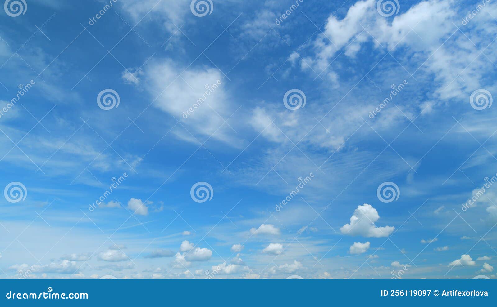 Sky with Several Layers of Clouds Moving in Different Directions. Sun ...