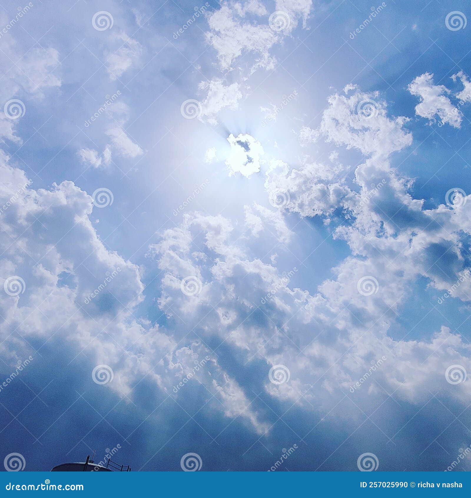 Sky shine cloud water tank stock photo. Image of sunlight - 257025990