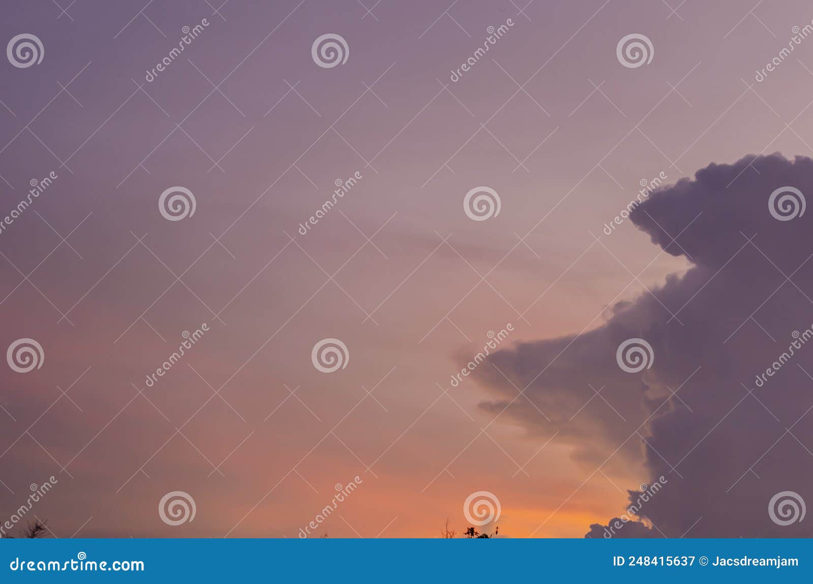 Sunset Over Land stock image. Image of colors, nature - 248415637