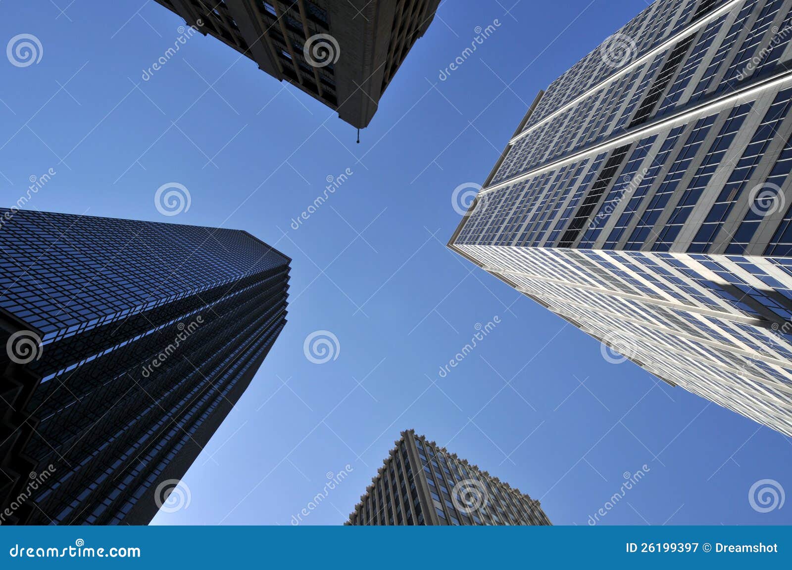 Sky between skyscrapers stock image. Image of cityscape - 26199397
