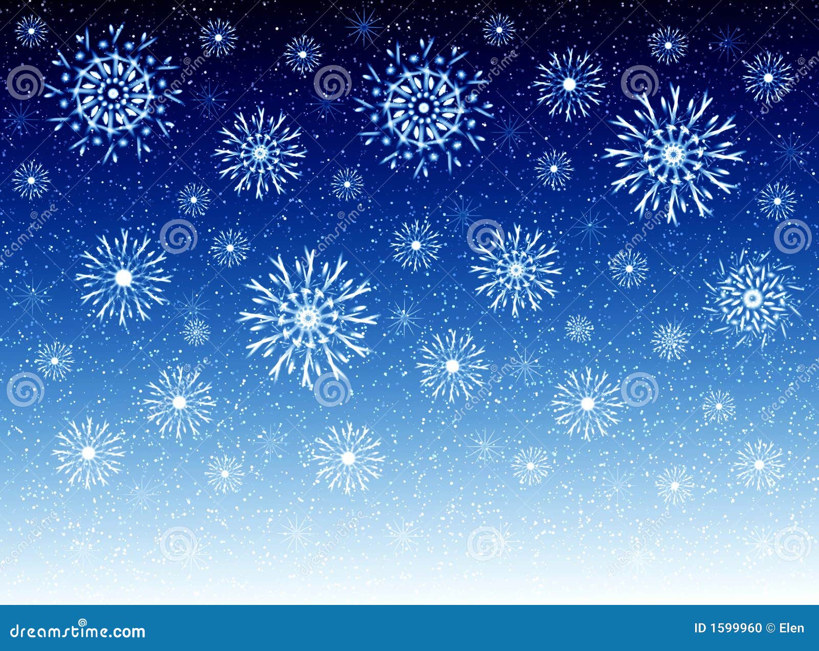 Sky and snowflakes stock illustration. Illustration of artistic - 1599960