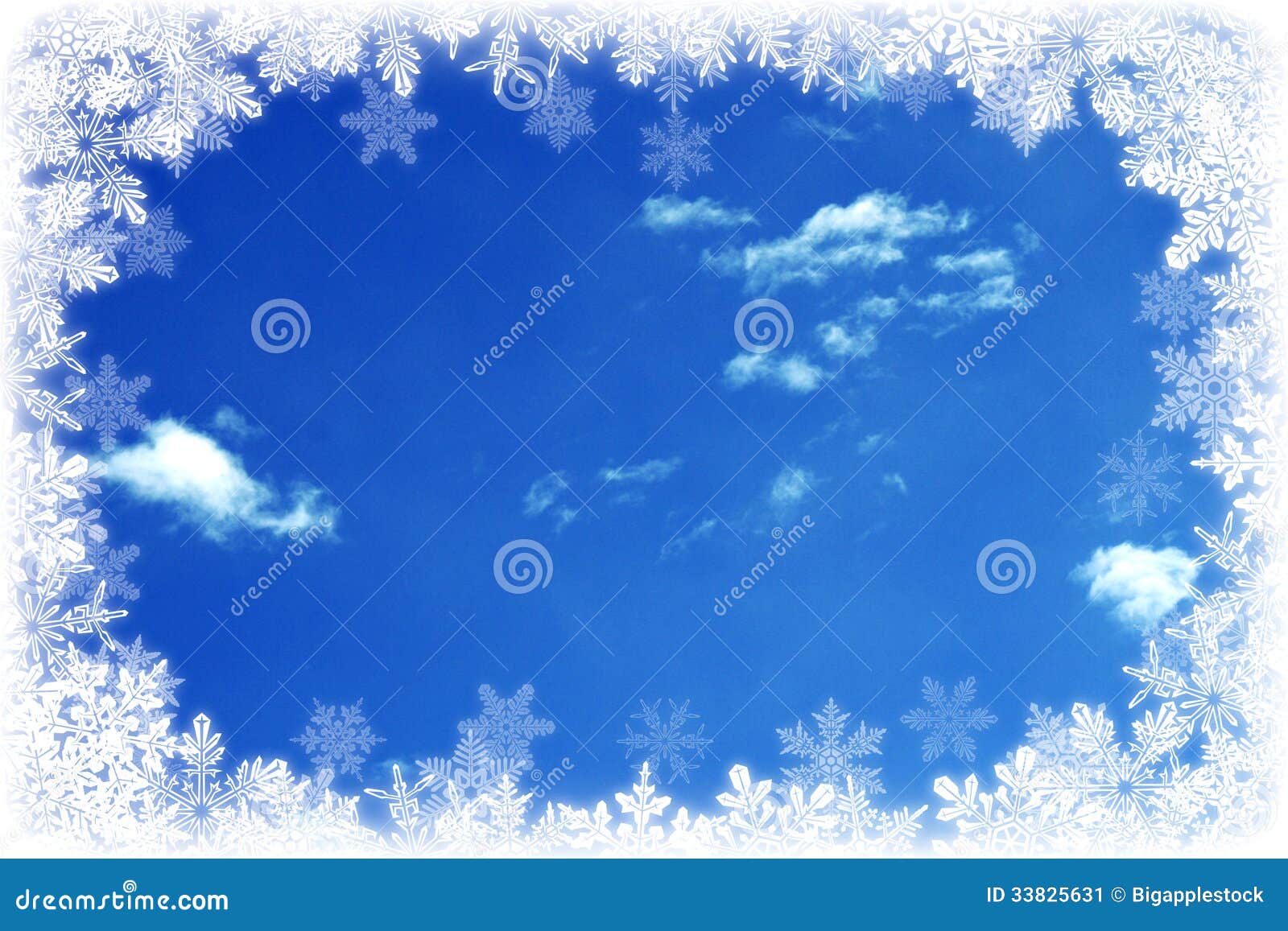 Sky and Snowflakes stock image. Image of background, winter - 33825631