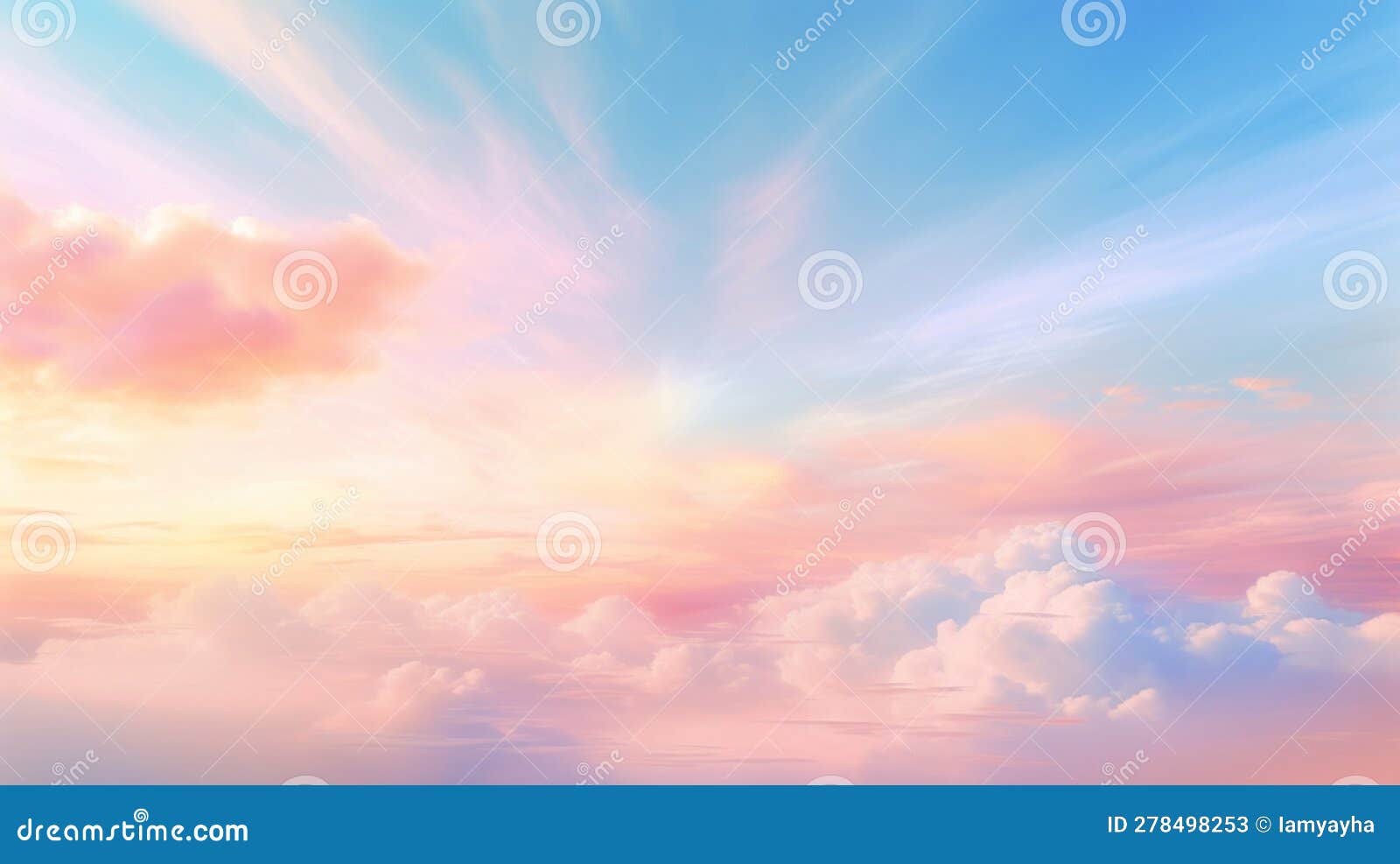Sky Soft Light 3d Rendering of Gradient Pastel Background Abstract ...