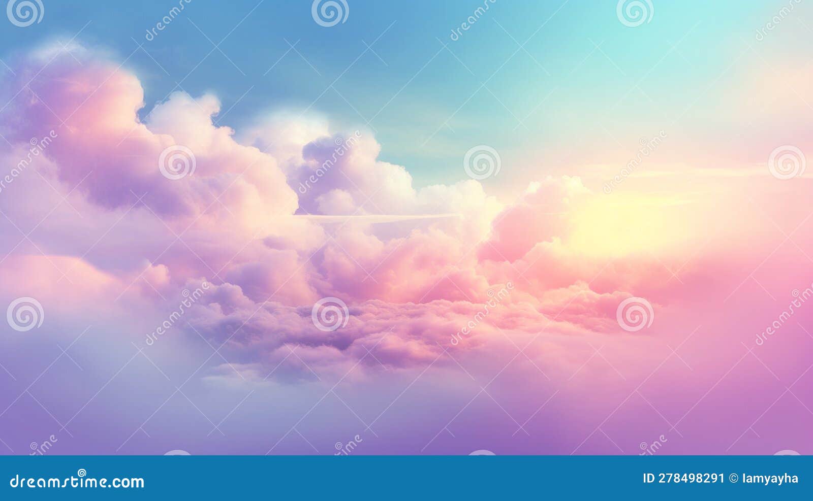 Sky Soft Light 3d Rendering Illustration of Gradient Pastel Background ...