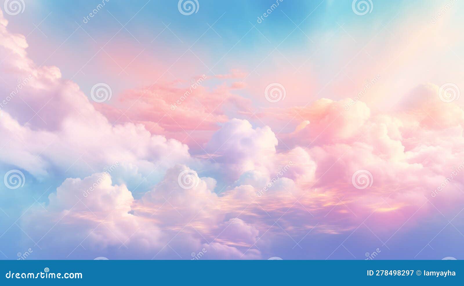 Sky Soft Light 3d Rendering Illustration of Gradient Pastel Background ...