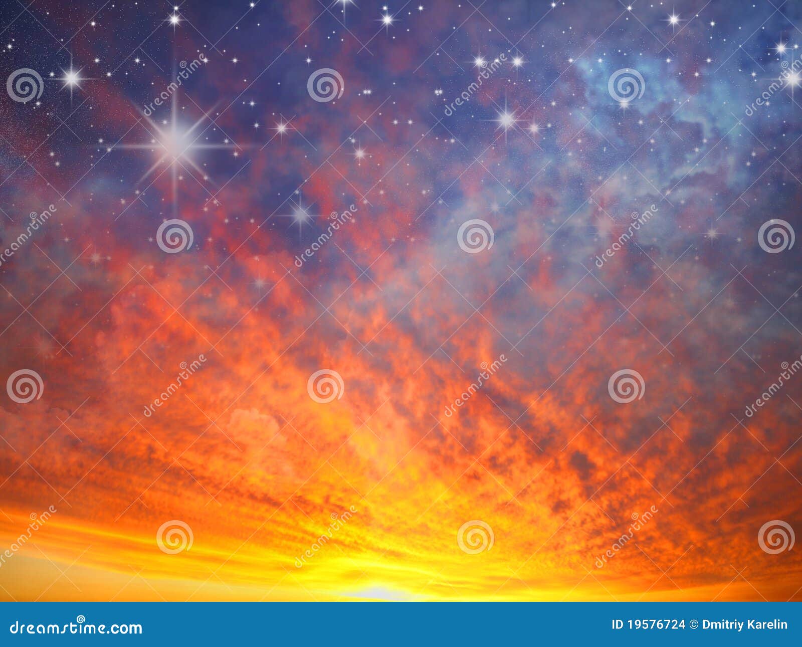 Sky and stars in fire stock illustration. Illustration of abstract ...