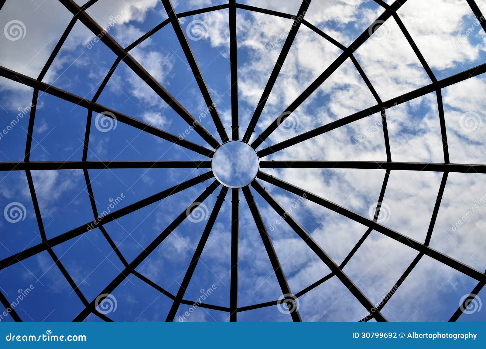 Sky between a Steel Structure Stock Photo - Image of business, modern ...
