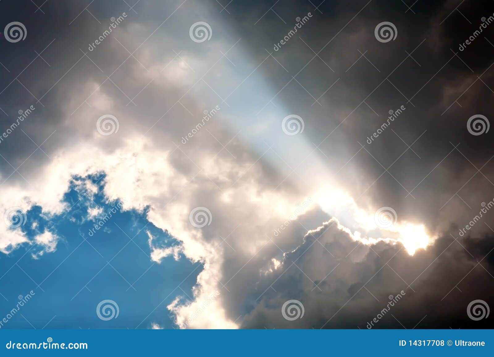 Sky after storm. stock photo. Image of sunbeam, storm - 14317708