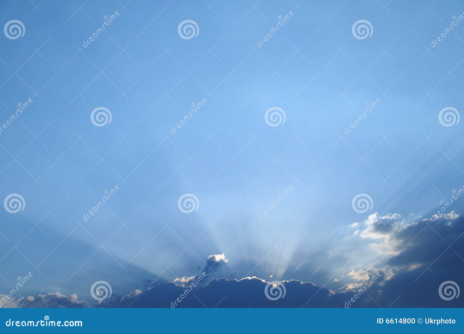 Sky with Sun Beams and Clouds Stock Photo - Image of heavens, rain: 6614800