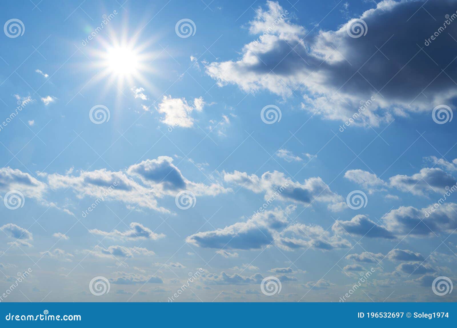 Sky, Sun and Clouds As Background during the Day, Bright and Beautiful ...