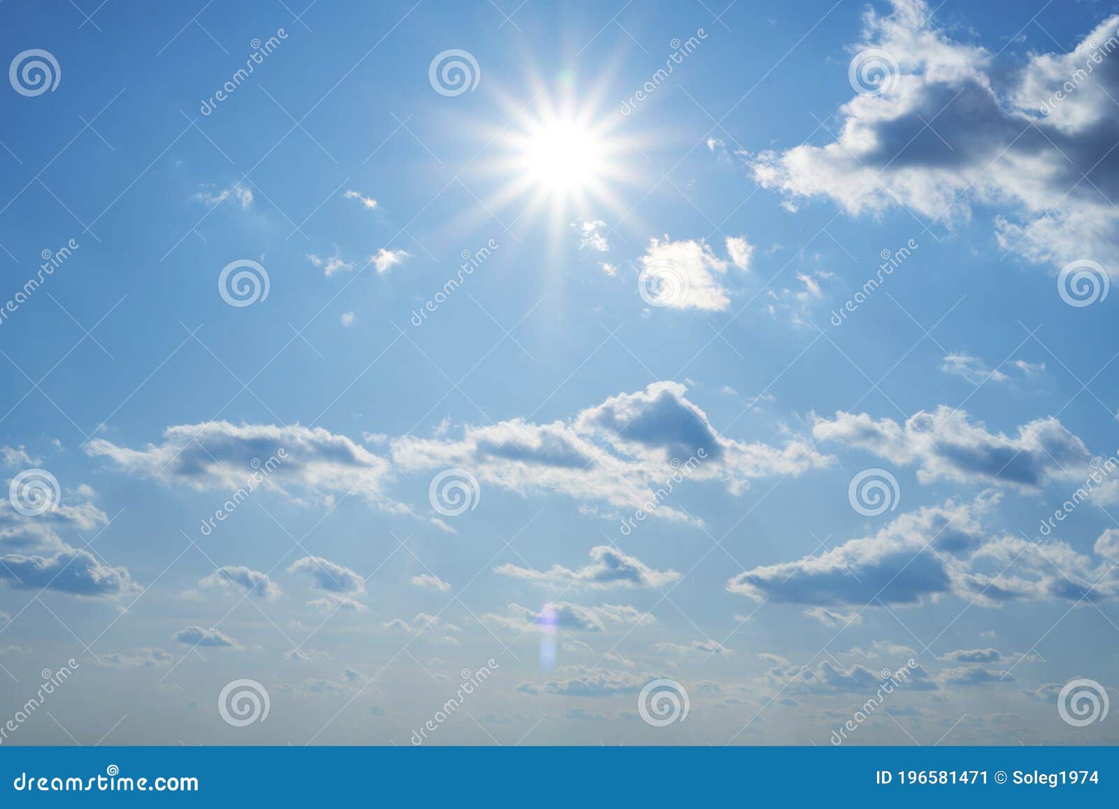 Sky, Sun and Clouds As Background during the Day, Bright and Beautiful ...