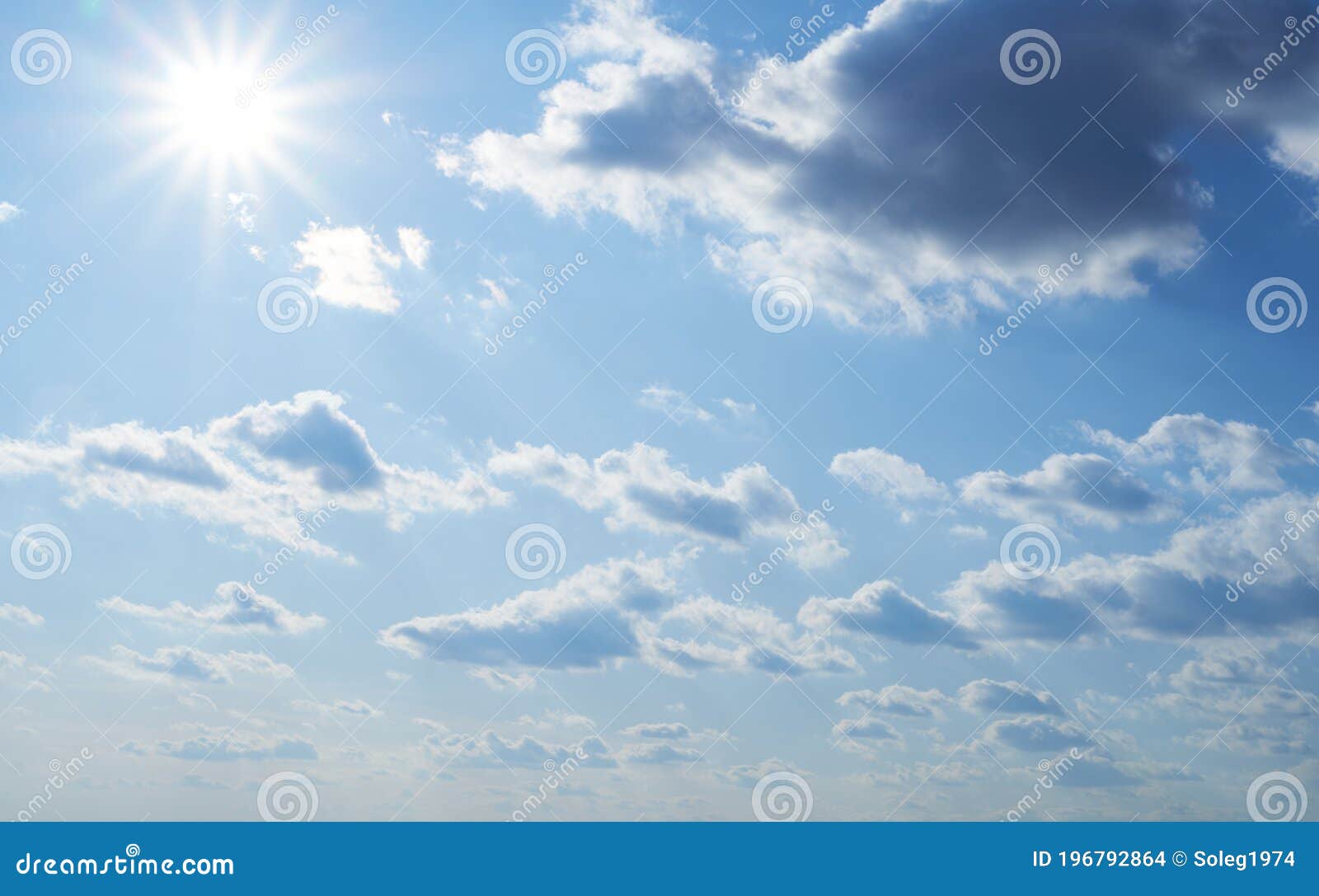 Sky, Sun and Clouds As Background during the Day, Bright and Beautiful ...