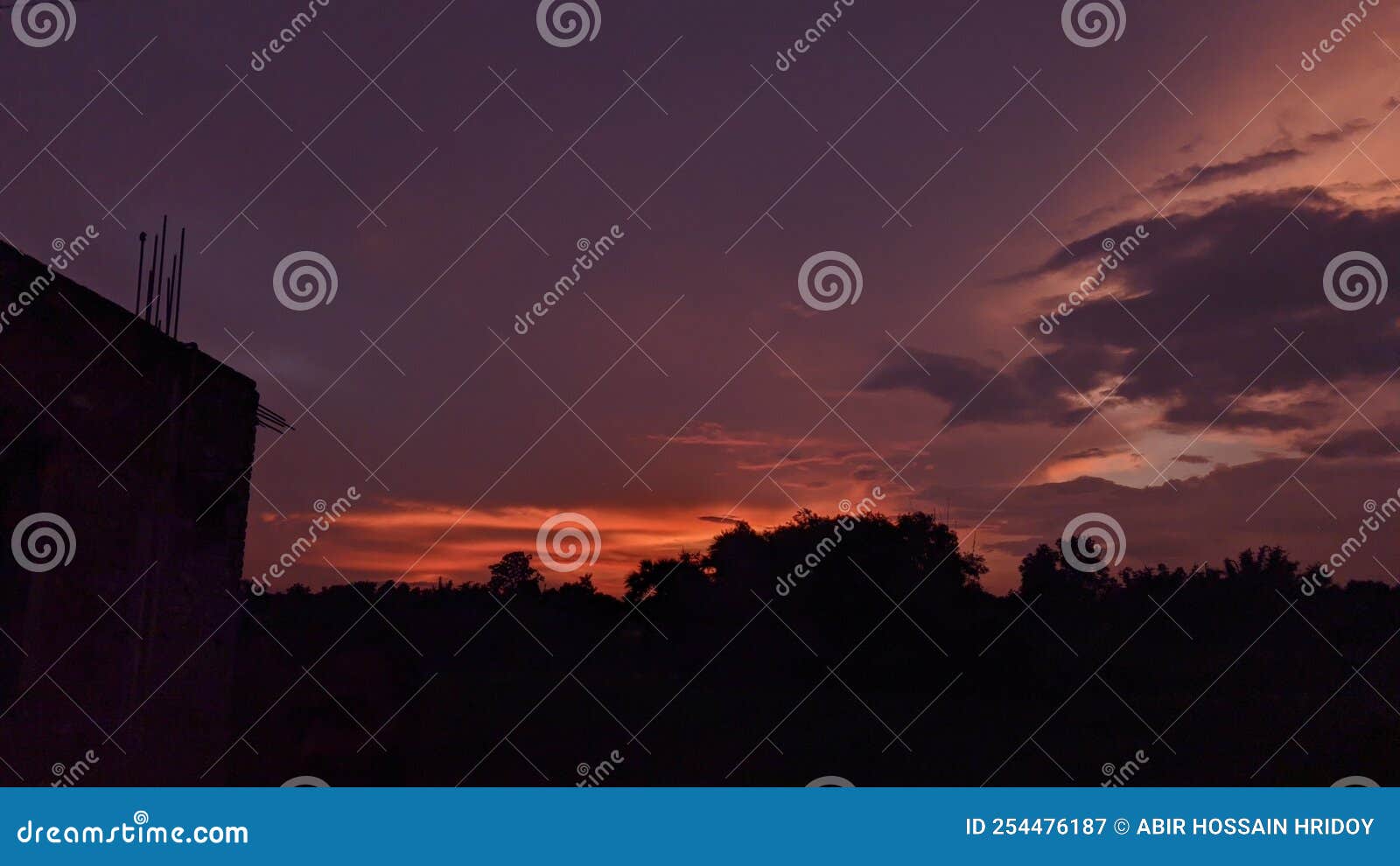 Sky Sun Evening Photographs Beautiful Sunset Alone Stock Image - Image ...