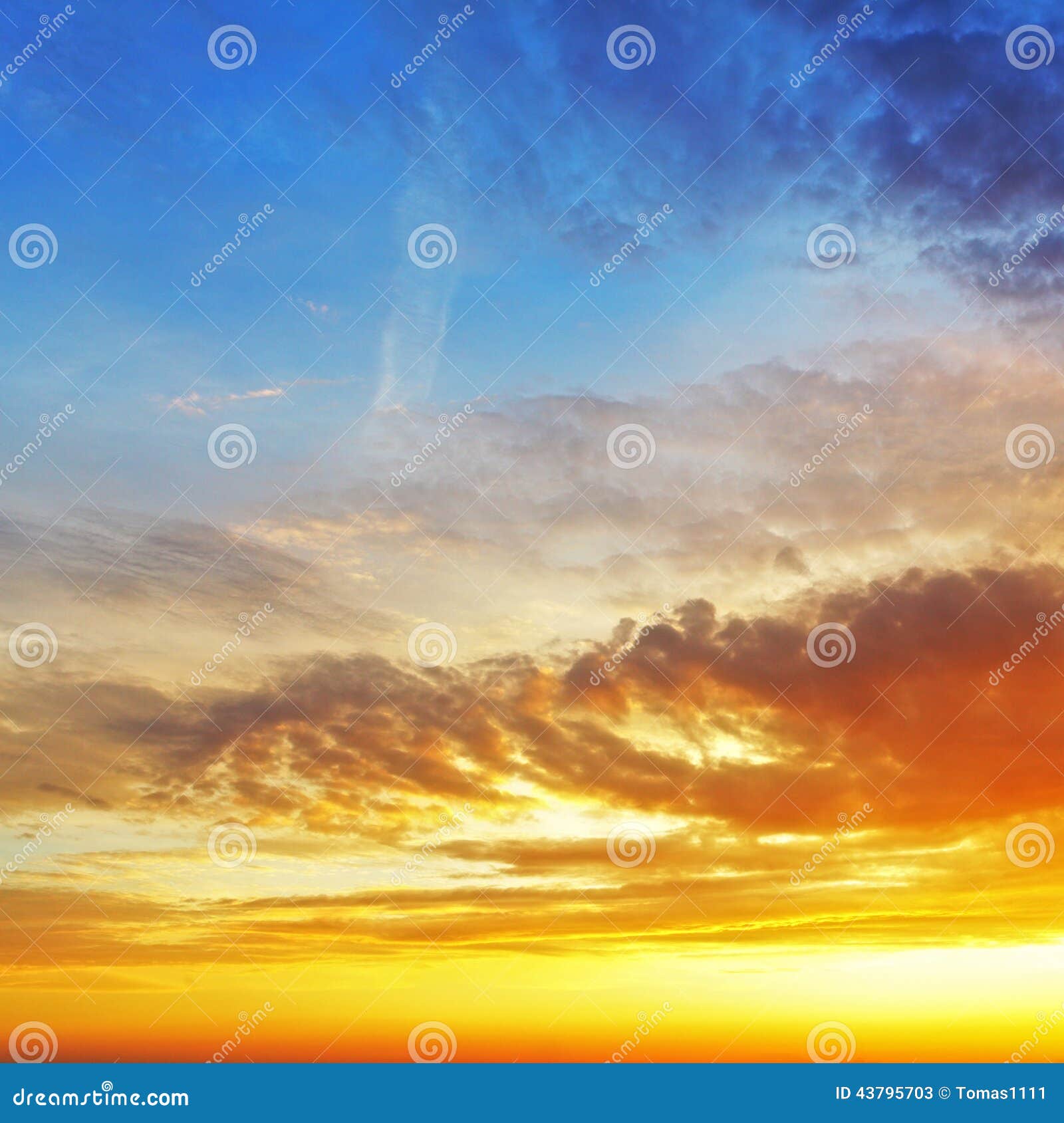 Sky sunrise only stock image. Image of cloudy, cloudscape - 43795703