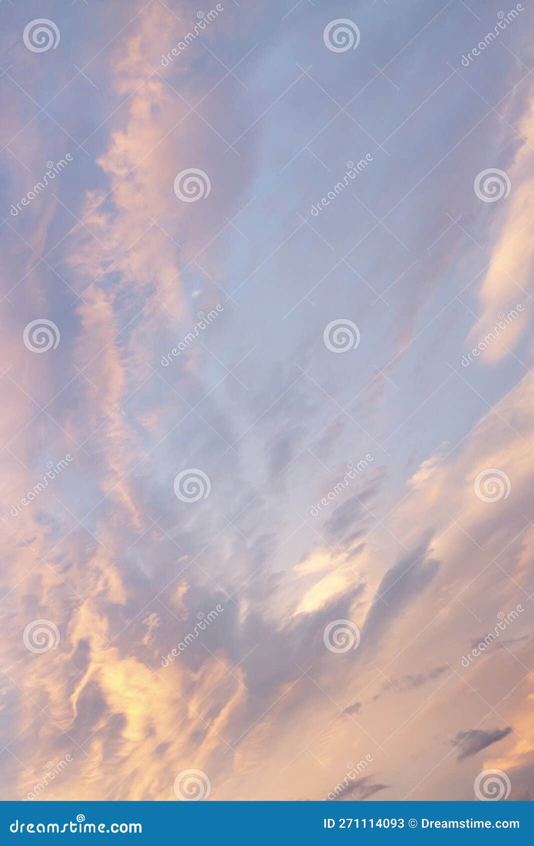 Sky at Sunset, Beautiful Clouds Vertical Image Stock Image - Image of ...