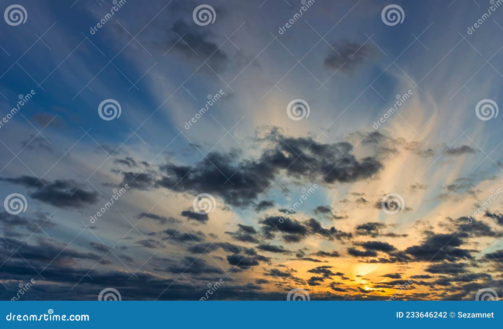Sky Sunset Clouds, Natural Dramatic Sky Stock Photo - Image of outdoors ...