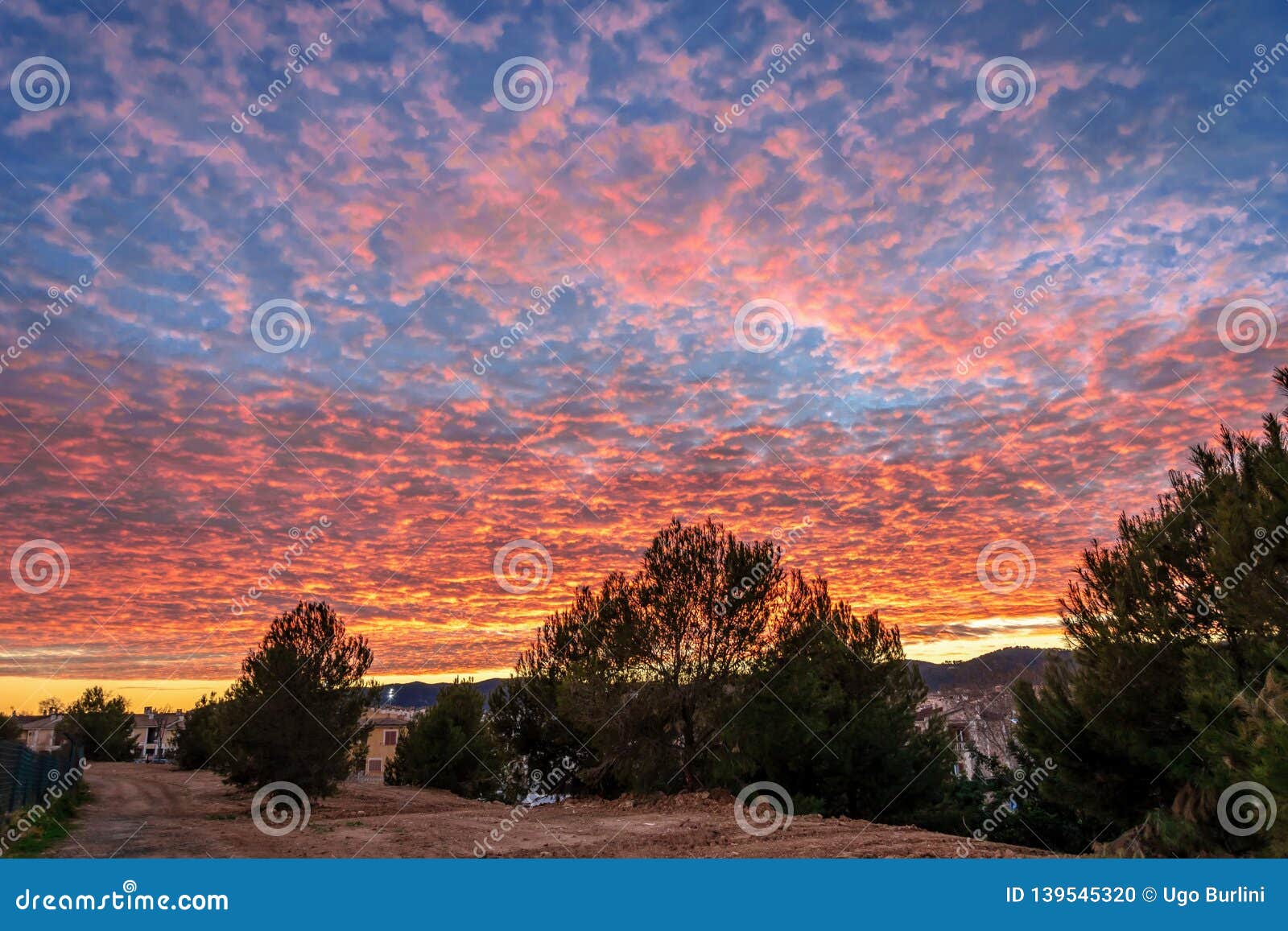 Sky at Sunset in Mallorca, Spain Stock Photo - Image of landscape ...