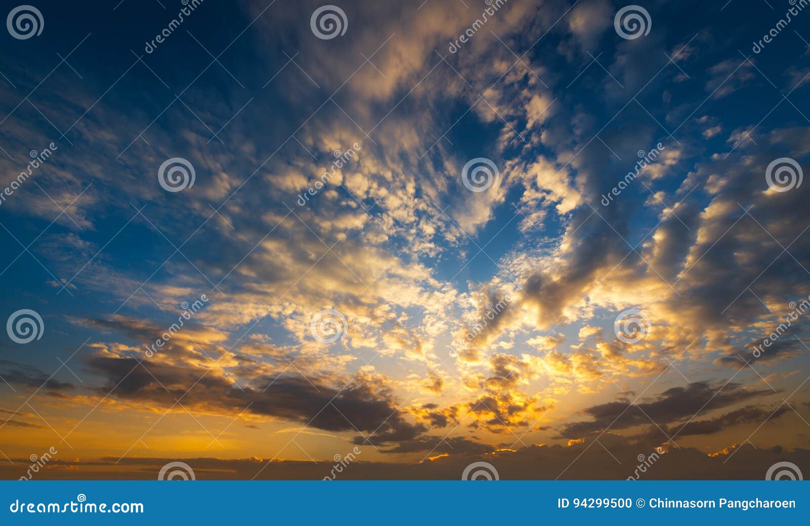 Sky in sunset time stock photo. Image of cloudscape, material - 94299500