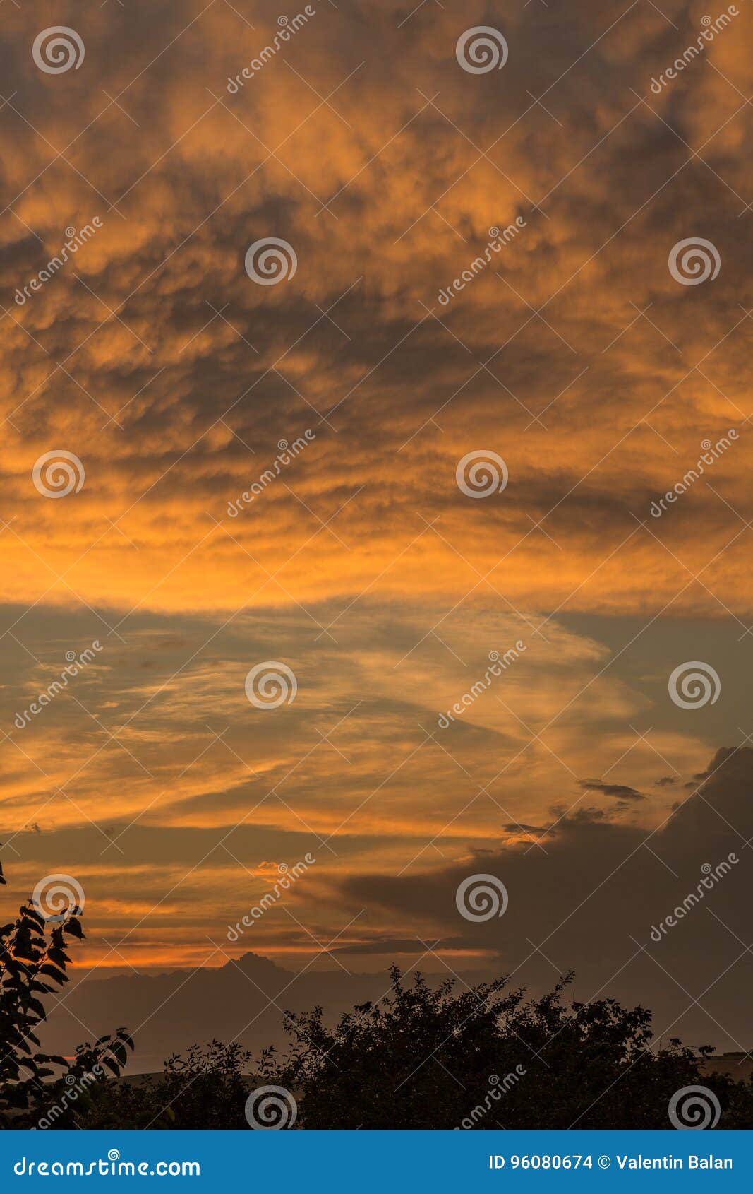 Sky in Sunset Time stock photo. Image of nature, cloudscape - 96080674