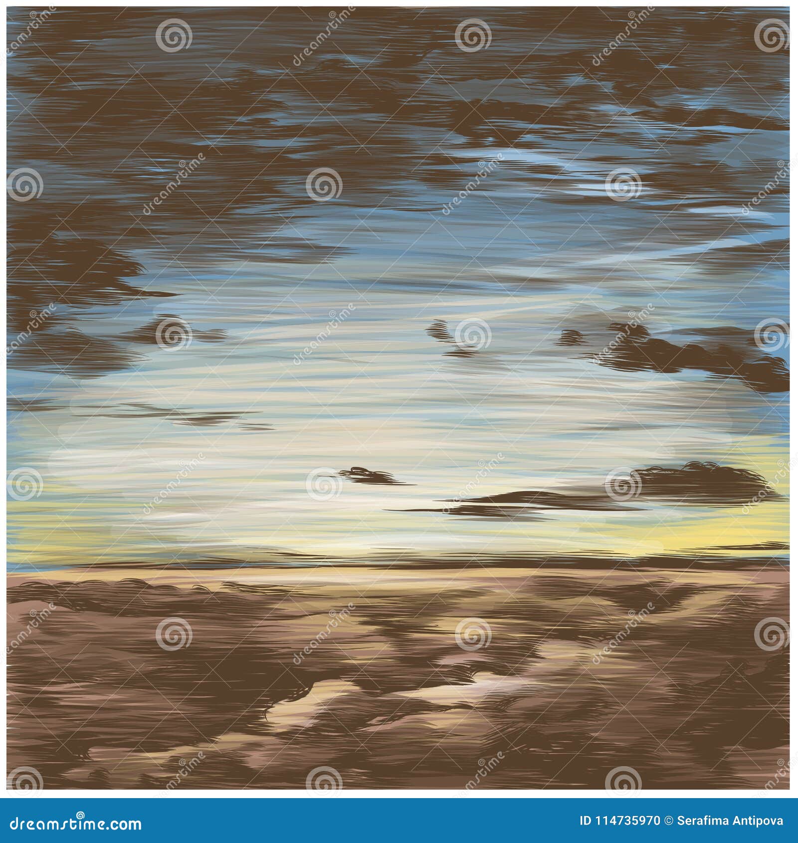 Sky stock vector. Illustration of design, pencil, flight - 114735970
