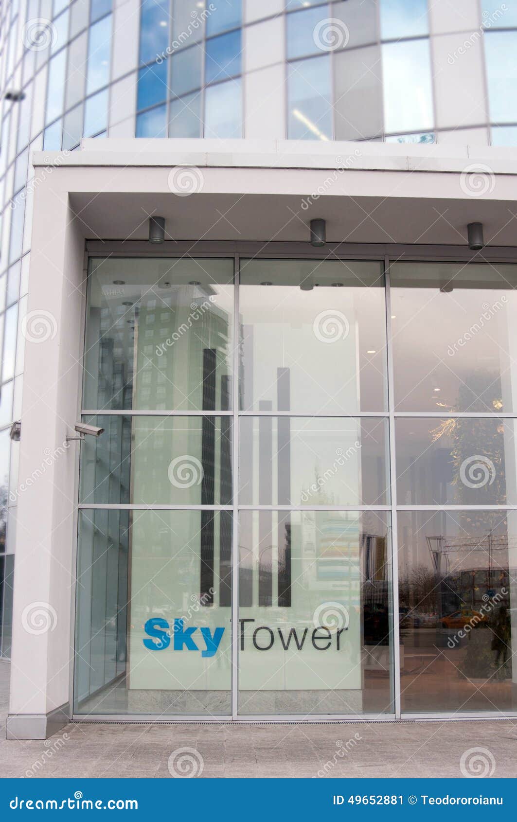Sky Tower entrance editorial photo. Image of left, view - 49652881