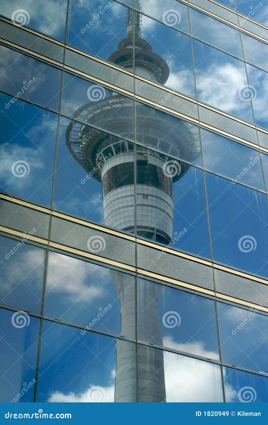 Sky tower reflection stock image. Image of modern, skyscraper - 1820949