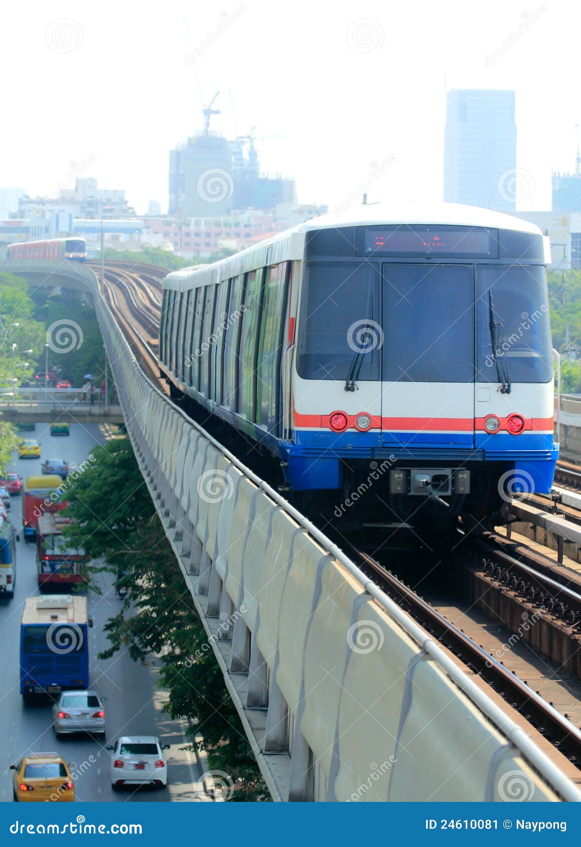 Sky Train stock image. Image of railway, asian, front - 24610081