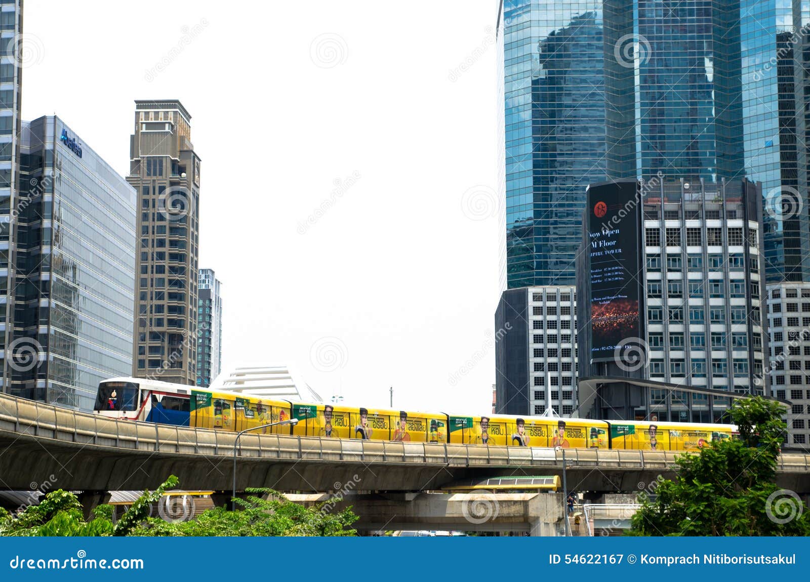 Sky train in the city editorial photography. Image of asia - 54622167