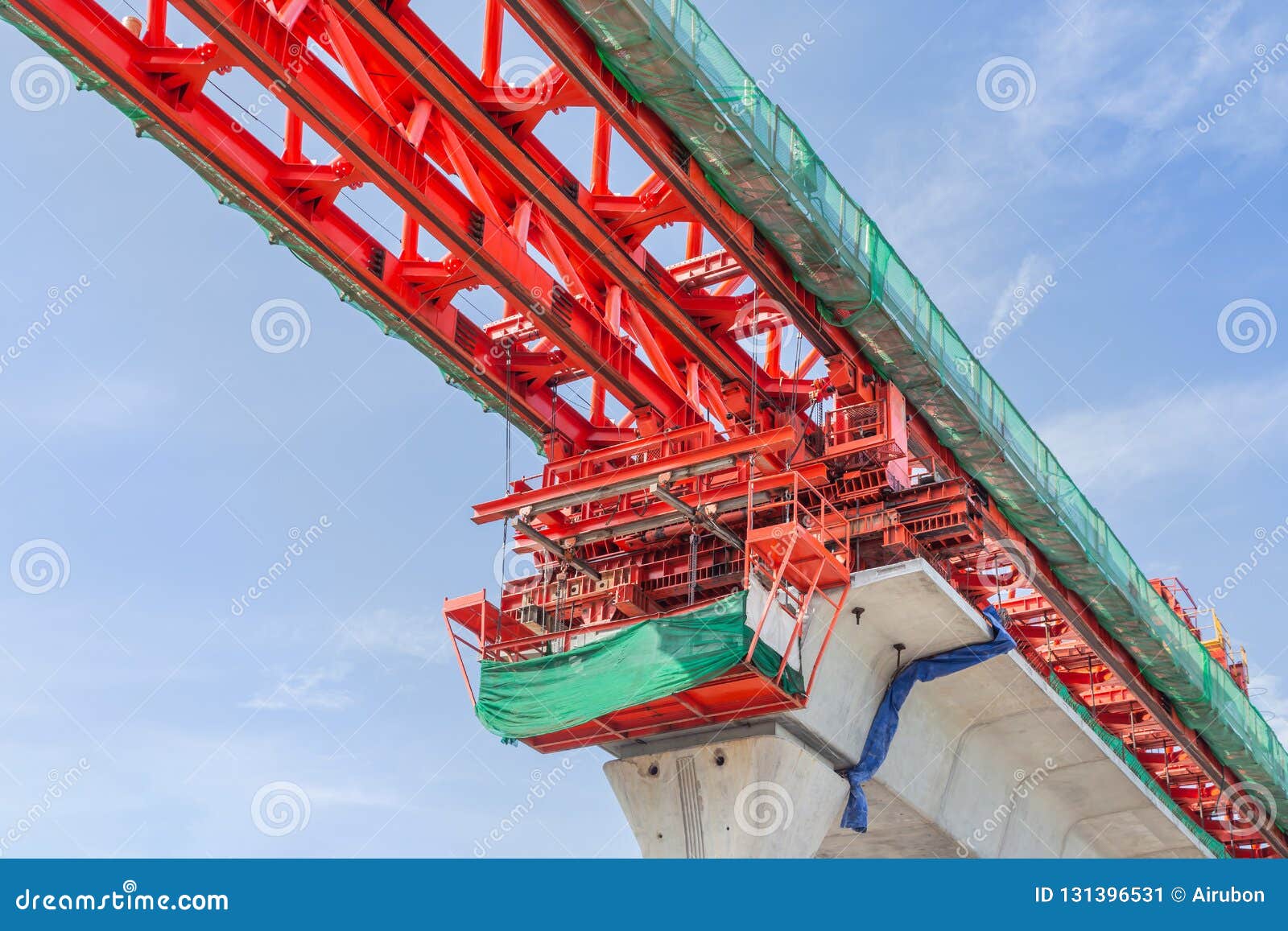 Sky Train Railway Bridge Public Transit System Under Construction Stock ...