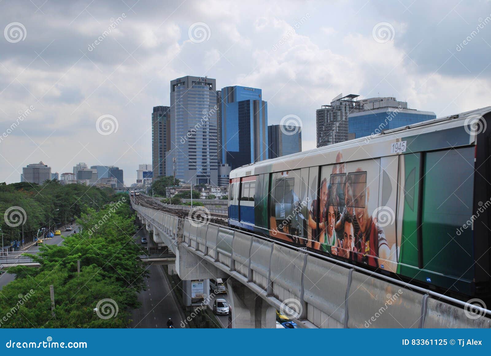 Sky Train in Thailand editorial image. Image of skyline - 83361125