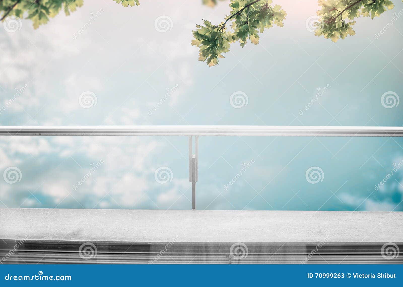 Sky and Tree Branches View from Balcony , Nature Background Stock Image ...