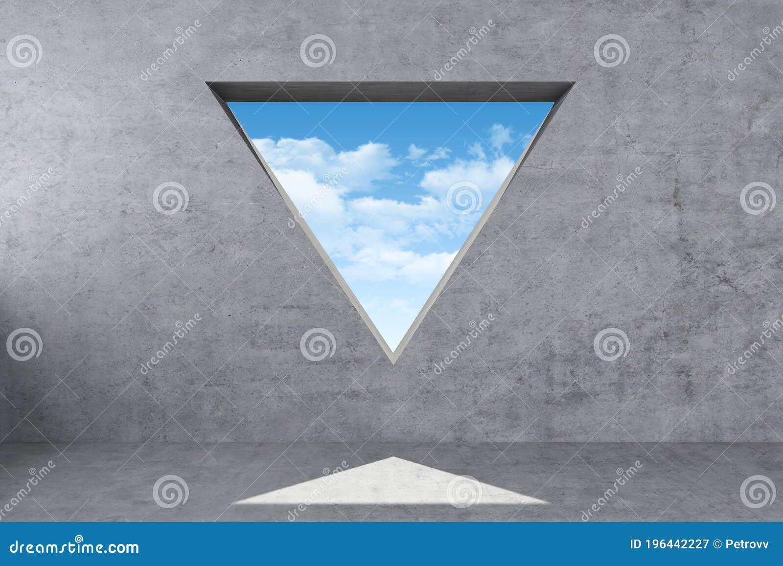 Sky through Triangular Hole Wall Stock Illustration - Illustration of ...