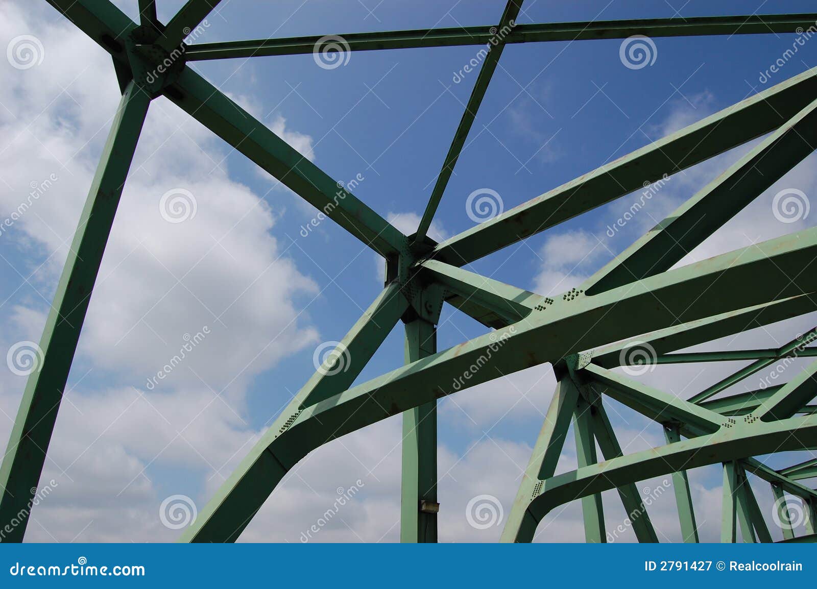 Sky through a Truss Bridge stock image. Image of clouds - 2791427