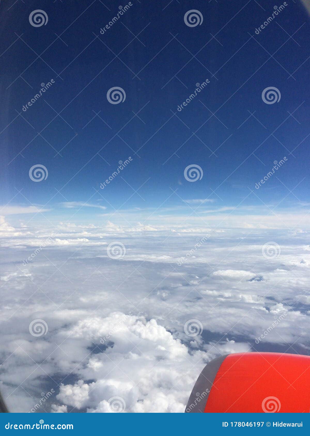 Sky view from the Airplane stock image. Image of airplane - 178046197