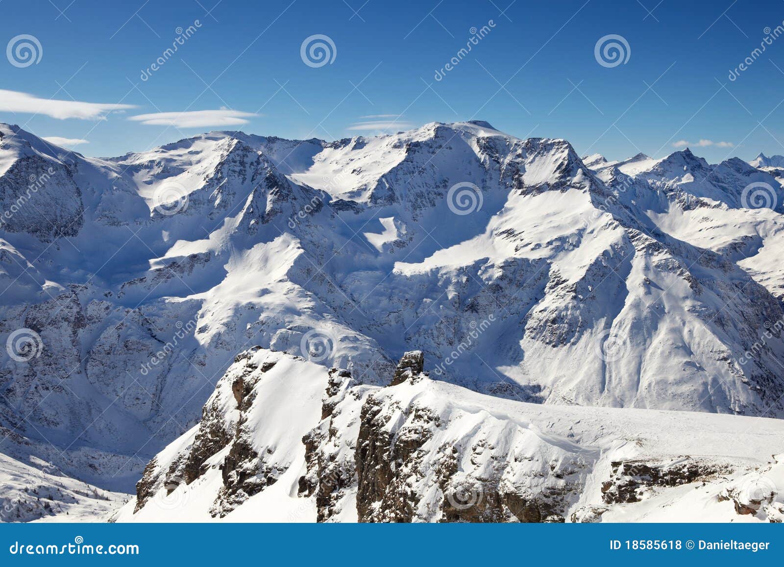 Sky view of the alps stock photo. Image of cold, region - 18585618