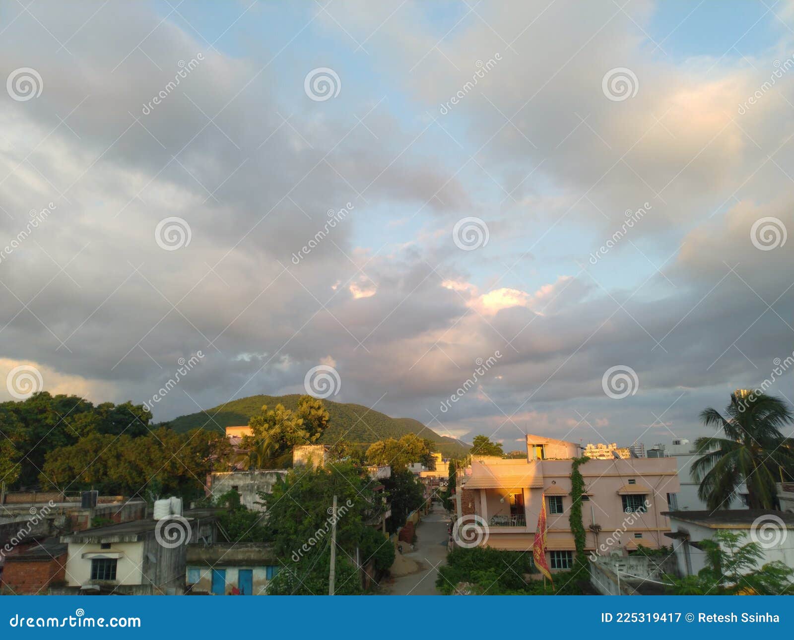 Sky view from the colony stock image. Image of town - 225319417