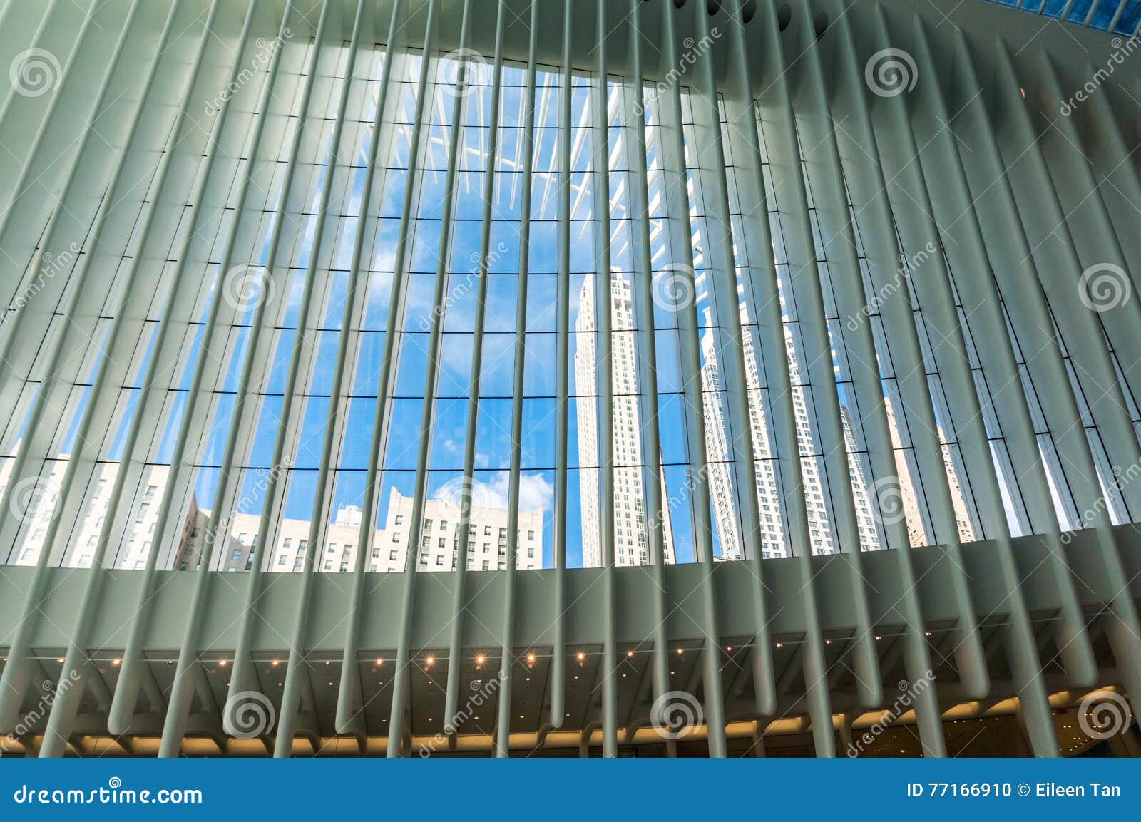 Sky view from the Oculus editorial image. Image of building - 77166910