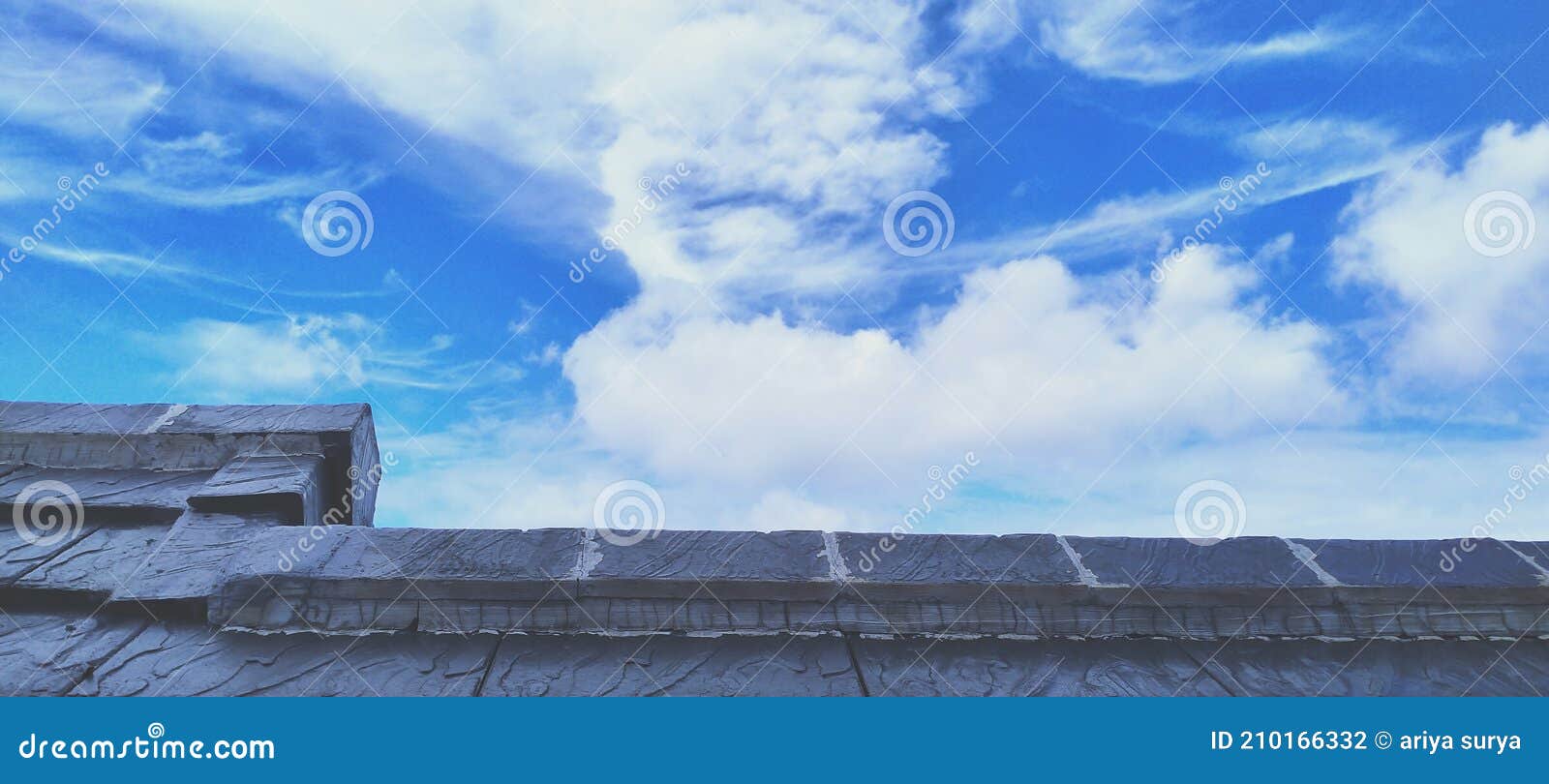 A Sky View from the Rooftop Stock Photo - Image of cloud, white: 210166332
