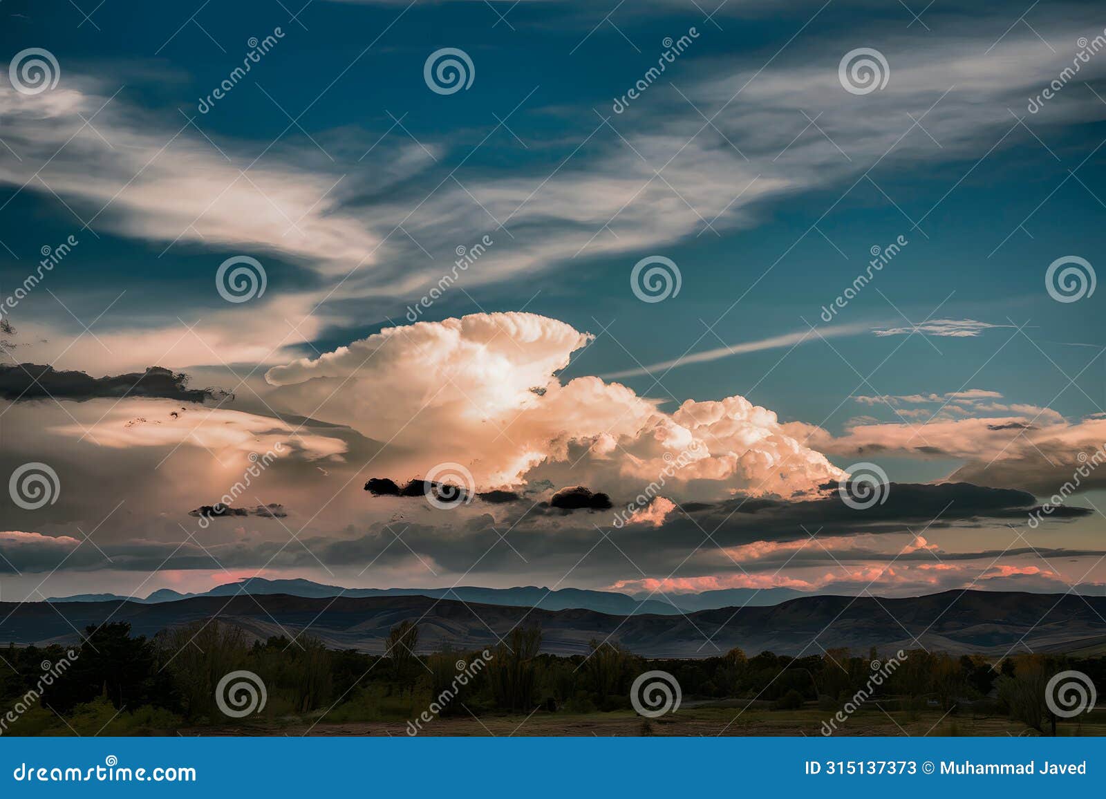 Sky Vista Wallpaper Features Sky with Clouds in Dynamic Formation Stock ...