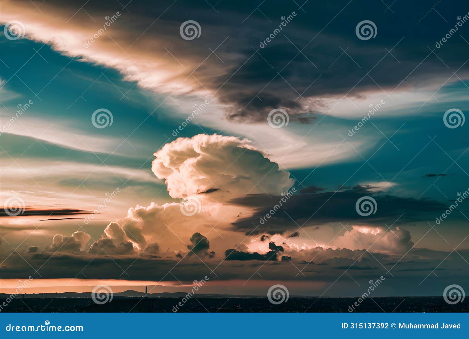 Sky Vista Wallpaper Features Sky with Clouds in Dynamic Formation Stock ...