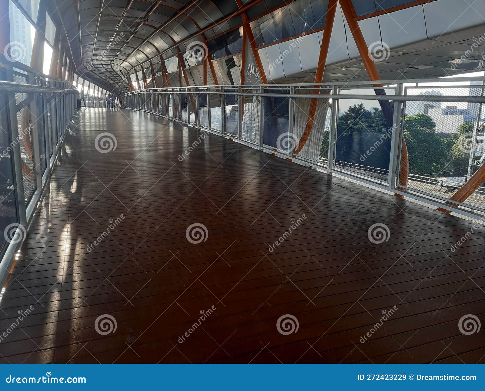 Sky Walk or Sky Bridge in the Jakarta Stock Image - Image of high ...