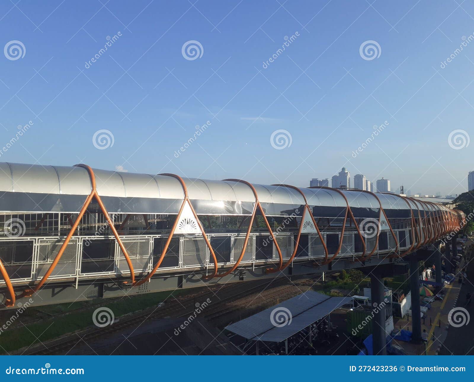 Sky Walk or Sky Bridge in the Jakarta Stock Photo - Image of landscape ...