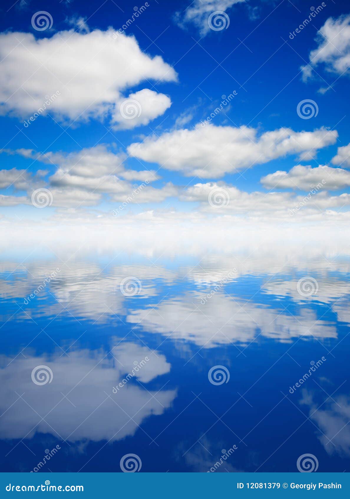 Sky and water reflection stock image. Image of scenics - 12081379