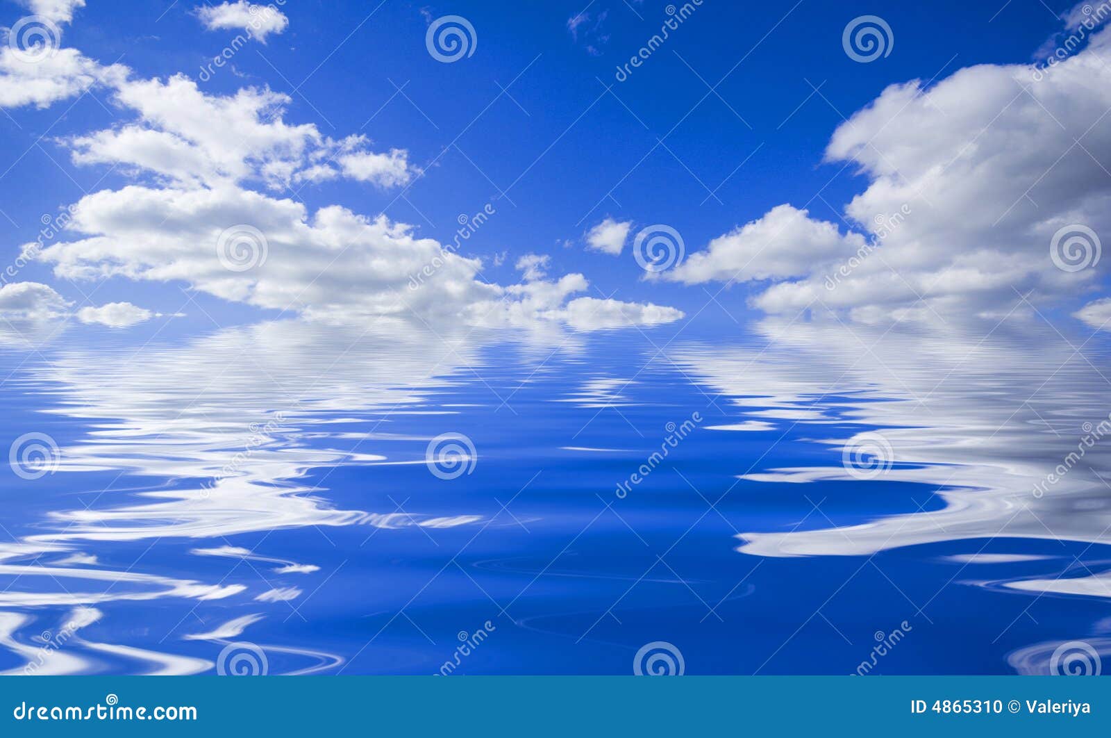 Sky with water reflection stock photo. Image of blue, horizon - 4865310