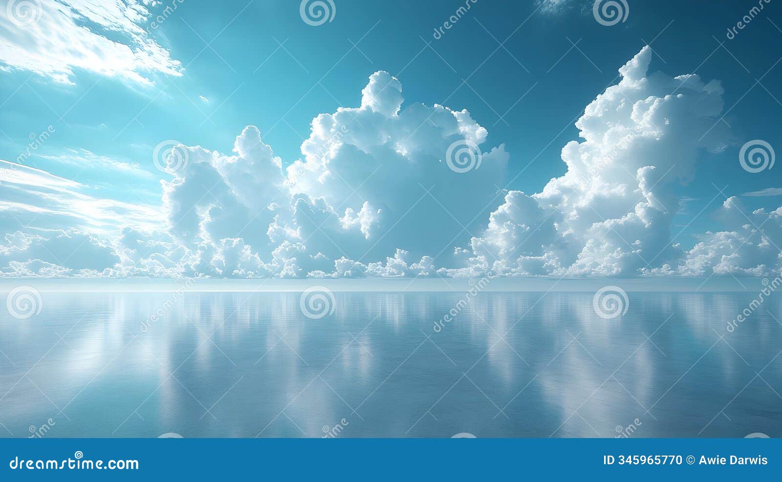 Sky and Water Reflection - Digital Illustration Stock Illustration ...